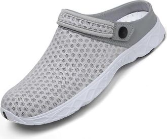 Saguaro Chaussures de Jardin Hommes Mules Femmes Sabots Respirant Pantoufle dété Sandales de Plage Gris Clair 47