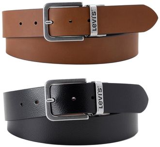 Levi's Mens Core Reversible Belt, Regular Black, 100