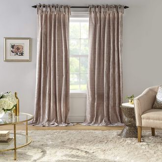 Elrene Home Fashions Korena Raffvorhang, Knautschsamt, rustikaler Stil, für Wohnzimmer oder Schlafzimmer, 52 x 84 cm, Taupe, 1 Vorhang