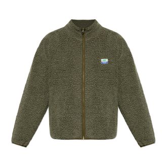 American Vintage Homme, Sweatshirts et sweats &agrave; capuche, Vert, Taille: S SweaT-shirt en fourrure avec &eacute;cusson logo