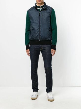 Aspesi Padded High-Neck Gilet - Navy