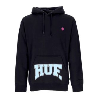HUF Schwarzer Hoodie mit K&auml;ngurutasche - - Sweatshirts & Hoodies - Herren - Schwarzk - XL
