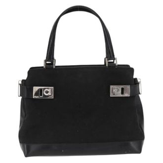 Ferragamo Sac &agrave; main Pre-owned en toile - Femme - Pre-owned - Noir - Taille: ONE Size
