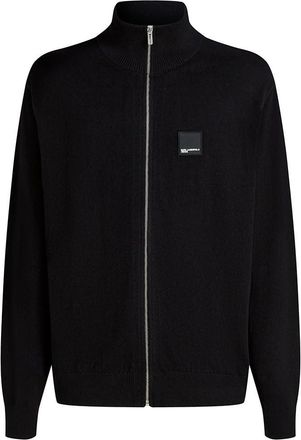 Karl Lagerfeld Zip Cardigan, Black, L