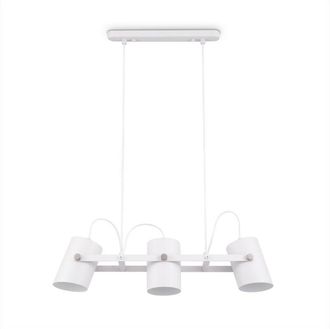 Paco Home Pendellampe Wohnzimmer Esszimmer Hängelampe Esstisch Pendelleuchte Industriell Weiß 2, Pendelleuchte 3-Flammig - Paco Home