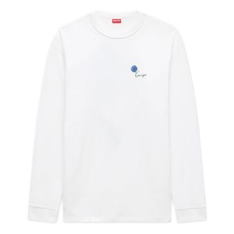 Kenzo T-shirt Manches Longues Tulipe - Homme - Tops - Blanc - Taille: M