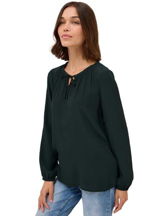 Cecil Damen 3412012 Crepe Bluse, Ink Green, Large