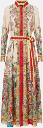 Etro Robe chemise en coton &agrave; motif floral