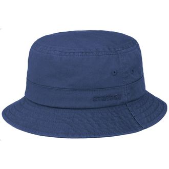 Stetson Organic Cotton Hut mit UV-Schutz Damen Herren 100% Bio-Baumwolle Knitterfrei Nachhaltig Bucket Hat Packable Anglerhut Fr&uuml;hjahr Sommer dunkelblau XL (6