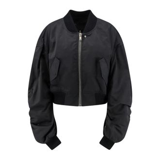 Rick Owens Cropped Bomber Jacket - - Jackets - Damen - Schwarzk - XS