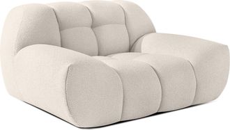 Konsimo Modernes Sitzer Sofa VENA - Stylisches Japandi Couch, Boucl&eacute;-Stoff, Komfortabel & Ergonomisch - Wohnzimmer Couch Design, Premiumqualit&auml;t aus EU. (wei&szlig;