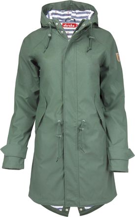 Derbe Damen Regenmantel, Farbe:Oliv, Gr&ouml;&szlig;e:42