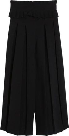 Max Mara Femme, Pantalons, Noir, Taille: 36 FR Pantalon Cady pliss&eacute; &agrave; plis