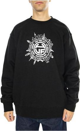 HUF Huf, Homme, Sweatshirts et sweats &agrave; capuche, Noir, Taille: L Felpa Girocollo