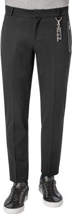 Karl Lagerfeld Herren Hose schwarz Mikrofaser