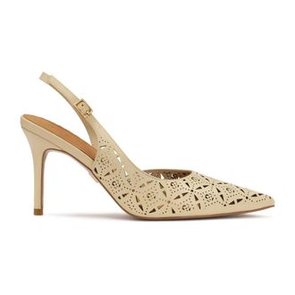 Kazar Cremefarbene Slingback-Pumps mit Lochmuster.Dieses Produkt f&auml;llt klein aus. - - Shoes - Damen - Beige - 37 EU