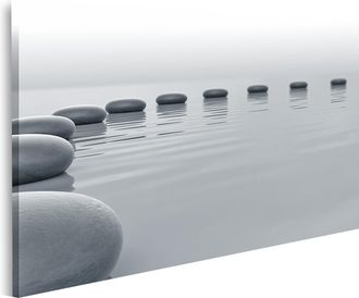 Islandburner Bild auf Leinwand Steine Im Wasser Kreisförmig Angeordnet Bilder Wandbilder Poster