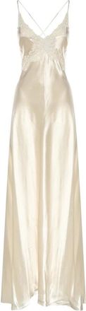 Alberta Ferretti Femme, Robes, Beige, Taille: 38 FR Abito Shiny Satin