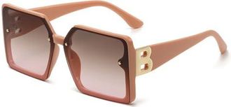 Generic Lunettes de soleil vintage transparentes dégradées pour femmes, lunettes de soleil punk, orange chauffe-plat, taille unique 2026