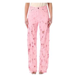 Haikure Bonnie Bull Destroy Jeans - Femme - Jeans - Rose - Taille: W28