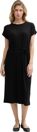 Tom Tailor Damen 1046471 Kleid, 14482-Deep Black, 32