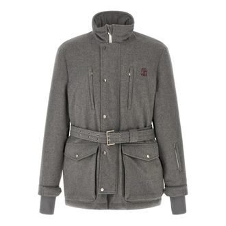 Brunello Cucinelli Mountain Daunenjacke - - Coats - Herren - Grau - L