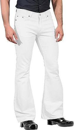 Generic Pantalon &eacute;vas&eacute; Disco des ann&eacute;es 70 pour Homme, Pantalon &eacute;vas&eacute; Disco pour Hommes, Tenues des ann&eacute;es 60 et 70, Jeans Vintage pour Homme, Jean Vintage po