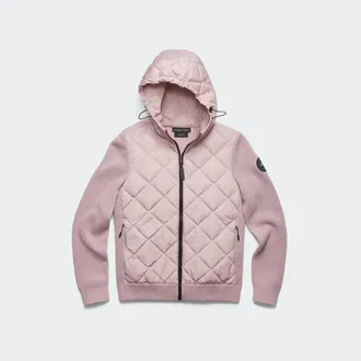 Canada Goose HyBridge Steppstrick-Kapuzenjacke mit Black Label (Weiblich, Lucent Rose, S)