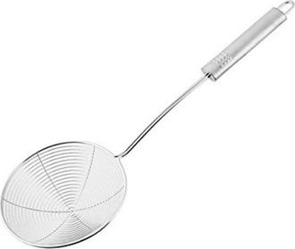 Fackelmann Fackelmann K&uuml;chensch&ouml;pfer, Siebl&ouml;ffel, Bratsieb, feines Netz, gro&szlig;e Spinnenkelle, Edelstahl, 43 x 16 x 5,5 cm, Silber
