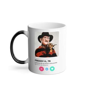 Fabulous Thermoreagierende Tasse - Freddy K. Film Horror Social Network Treffen Liebe - 325 ml