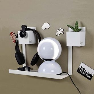 KalaMitica &Eacute;tag&egrave;re aimant&eacute;e TheNote, en Acier, couleur Blanc, Dimensions: 12,5 x 36 x 23 cm