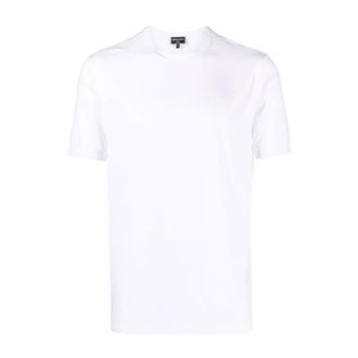 Giorgio Armani Jersey Rundhals-T-Shirt - - Tops - Herren - Wei&szlig; - M