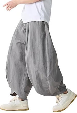 Generic Pantalon de jogging pour homme - Pantalon d&eacute;t&eacute; d&eacute;contract&eacute; pour homme - Jambe large - Respirant - Confortable - Pour le quotidien &agrave; la plage en plein 