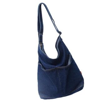 Valiclud Sac Bandoulière Toile Denim Grand Sac Fourre-tout pour Femme Fille Casual Robuste et Multifonction pour Shopping Quotidien