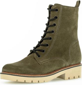 Gabor Schn&uuml;rstiefeletten aus Leder - - Shoes - Damen - Gr&uuml;n - 38 EU