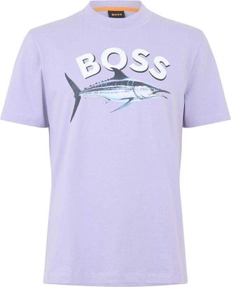 HUGO BOSS T-Shirt f&uuml;r Herren, Baumwolle (Violett)