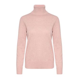 Saint Tropez Pull &agrave; col roul&eacute; Ash Rose Melange - Femme - Pulls - Rose - Taille: 36 FR