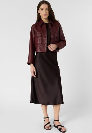 Gerard Darel Jupe midi en satin - JOLANA - Cinnamon