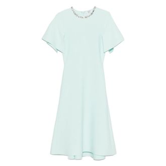 Alexander McQueen Embellished Short-sleeve Midi Dress