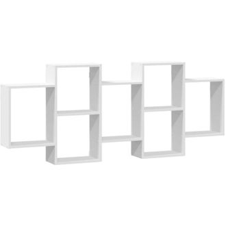 vidaXL Wandregal Wei&szlig; 159x18x65 cm Holzwerkstoff Vidaxl
