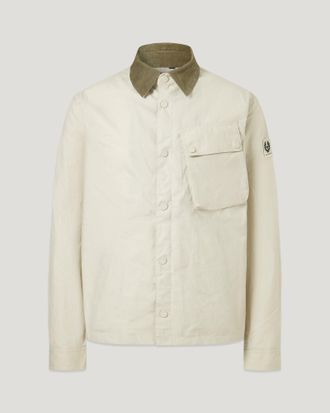Belstaff Veste Ground Pour Homme Dry Waxed Cotton Bouleau Argent&eacute; 2xl
