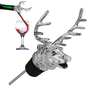 Generic Deer Weinausgie&szlig;er, Deer Bel&uuml;fter Weinausgie&szlig;er | Weinausgie&szlig;er, Flaschenverschluss 2 in 1 - Deer Head Cocktails Weinbel&uuml;fter, Ausgie&szlig;er und Stopfen, 
