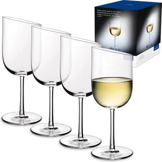 Villeroy & Boch NewMoon Wei&szlig;weinglas Set 4-teilig 120 ml Klar, Sp&uuml;lmaschinenfest, Weingl&auml;ser, Trinkgl&auml;ser, Weinkelche, Weissweingl&auml;ser, Gl&auml;ser Set f&uuml;r Wein, Aperol od