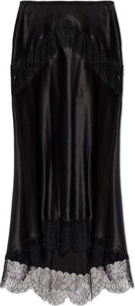 Dolce & Gabbana Femme, Jupes, Noir, Taille: 40 FR Silk Skirt