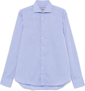 Canali Hemd mit meliertem Effekt - Blau