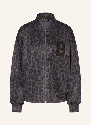 Grace Grace Jersey-Blouson Mit Pailletten blau