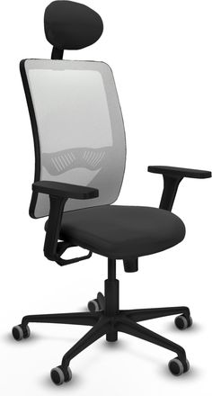 Piqueras y Crespo Stuhl aus Pc Mesh Zulema mit 3D-Armen, h&ouml;henverstellbarer Lendenwirbelst&uuml;tze und festem Kopfteil, ausgestattet mit Sincro 3 Positionen und Schneidesch