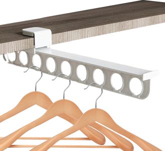 Generic Plec Out Plecy Rail - Ausleitbarer Kleiderschrank -Organizer, Schieberh&auml;ngestange, haltbarer Speicherzubeh&ouml;r, glatte Gleitmechanismus | Verstellbare S