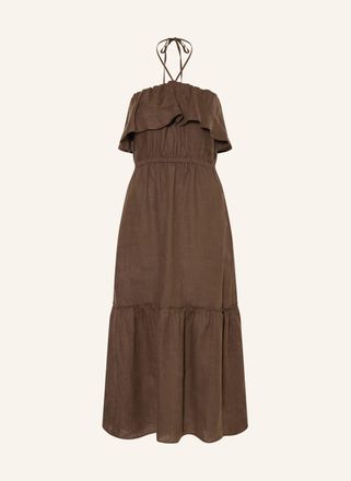 Drykorn Drykorn Leinenkleid Lumira Mit Volants braun