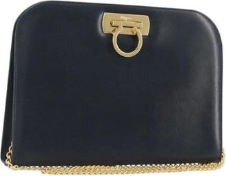Ferragamo Sac port&eacute; &eacute;paule Pre-owned - Femme - Pre-owned - Bleu - Taille: ONE Size